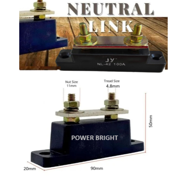 DOUBLE / SINGLE NEUTRAL LINK C/W [COPPER LINK ] 30A , 100A | Shopee ...