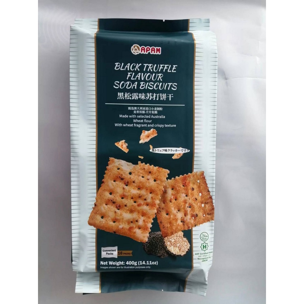 Apam Truffle Flavour Soda Biscuits 黑松露味苏打饼干400g | Shopee Malaysia