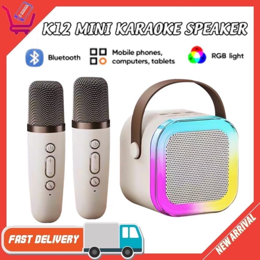 Wireless Karaoke Speaker With Mic Portable RGB Light Wireless Bluetooth ...