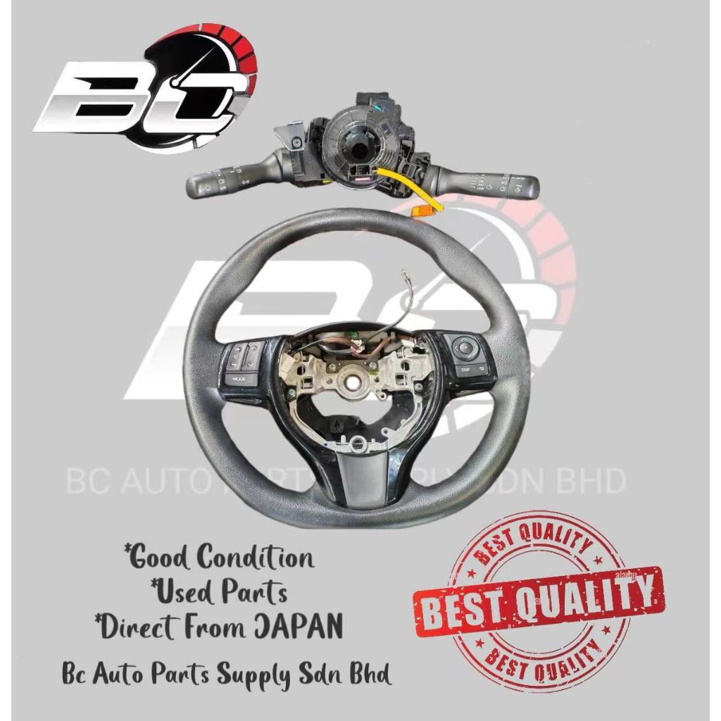 TOYOTA AQUA STEERING WHEEL AND PANEL SWITCH CLOCK SPIRAL SETUSED JAPAN ...