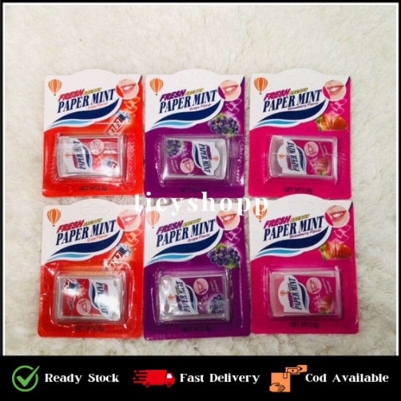 🔥 (20 Pcs) Paper Mint Gula - Gula Kertas Rasa Buah Buahan 🔥 | Shopee ...