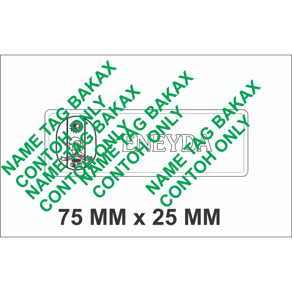 NAME TAG BAKAT CUSTOM MADE after order please send me name tag dalam in ...