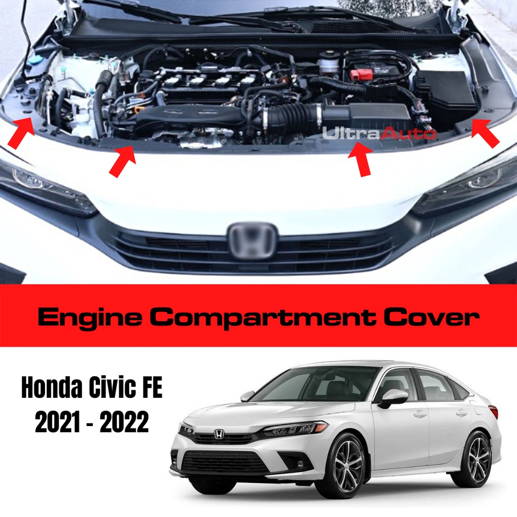 HONDA CIVIC FE Engine Compartment Cover Bay Side Panel Cover 2021-2023 ...