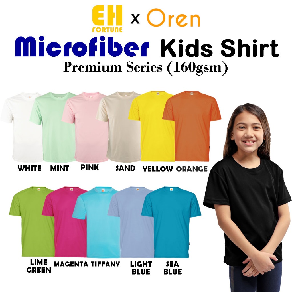 【QD68】Microfiber KIDS Round neck Short Sleeve QD6800/QD6888/QD6814 ...