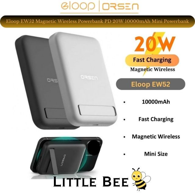 Eloop EW52 Magnetic Wireless Powerbank PD 20W 10000mAh Mini Powerbank ...