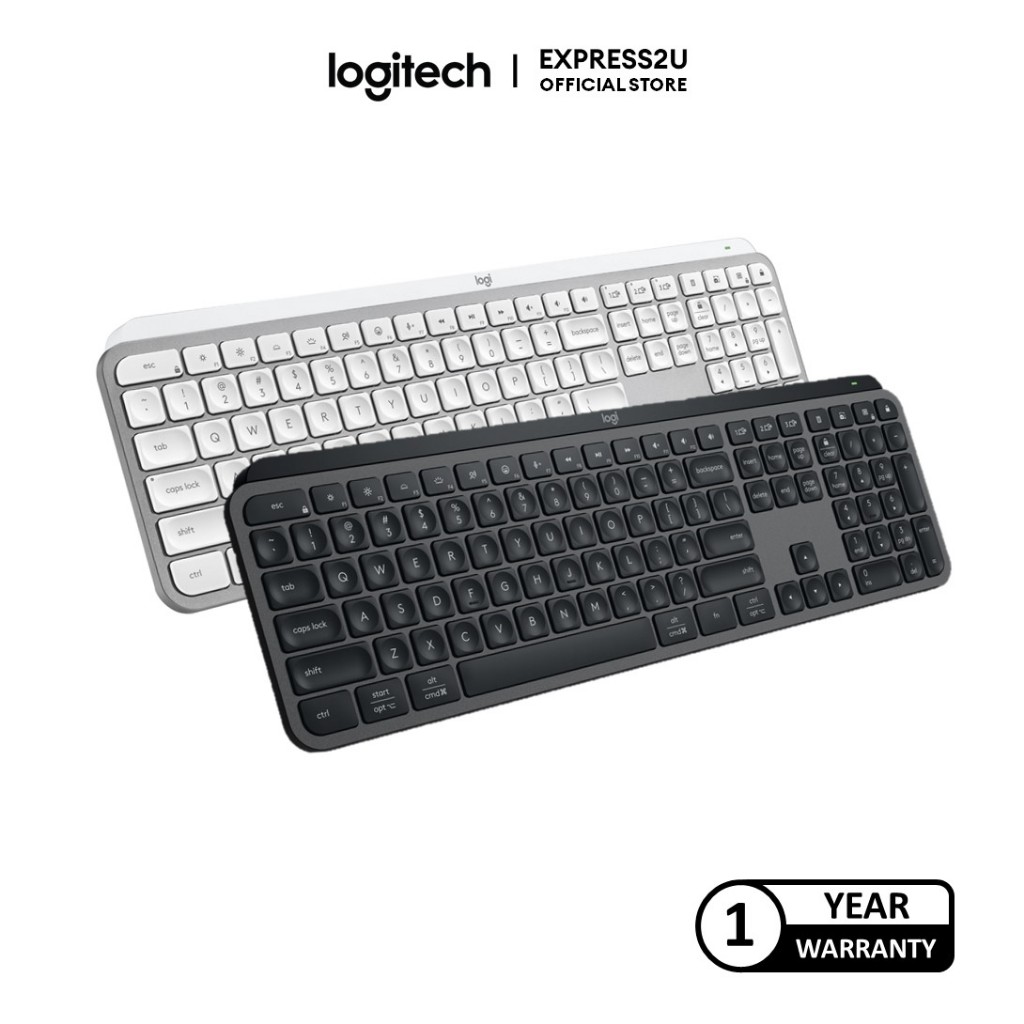 LOGITECH MX KEYS S ADVANCED WIRELESS ILLUMINATED KEYBOARD (GRAPHITE/PALE GRAY) | Shopee Malaysia