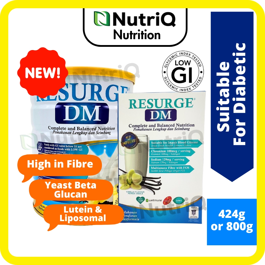 Resurge DM Vanilla Coffee 800g Complete Nutrition Diabetes Diabetic ...