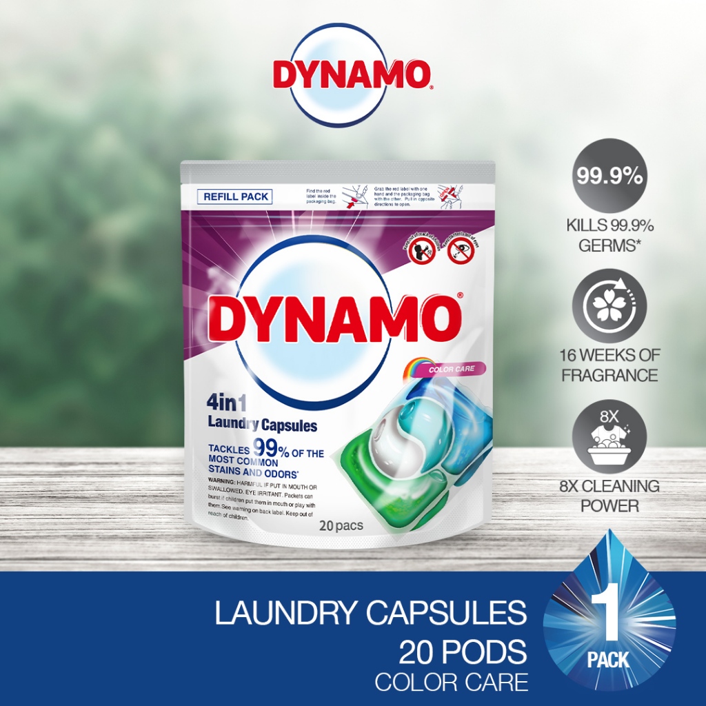 DYNAMO 4in1 Laundry Capsules Color Care 10ml*20pcs Refill | Shopee Malaysia