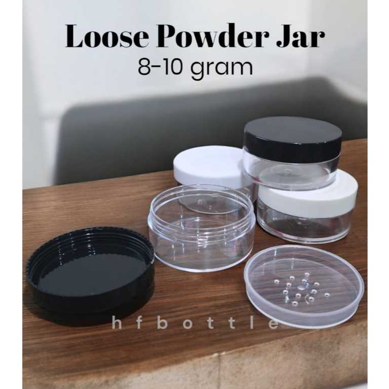 8g 10g Loose Powder Jar Empty with Powder Puff | Shopee Malaysia