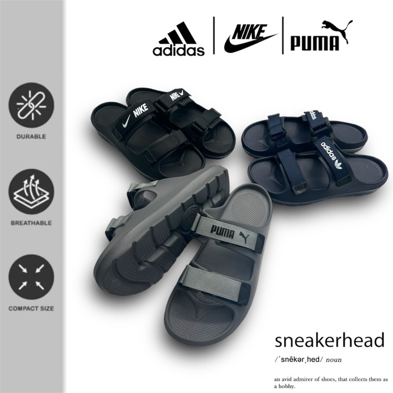 Branded Tiktok Viral Lightweight Velcro Sport Sandals Shoes / Kasut ...