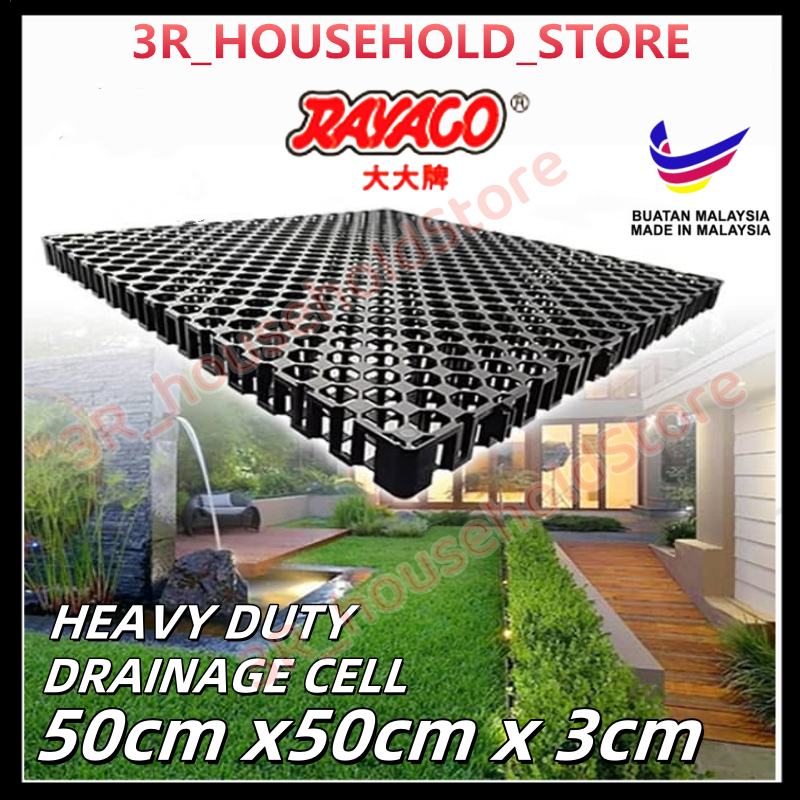 RAYACO 50CM X 50CM X 3CM DRAINAGE CELL SYSTEM FOR REAL OR ARTIFICIAL ...