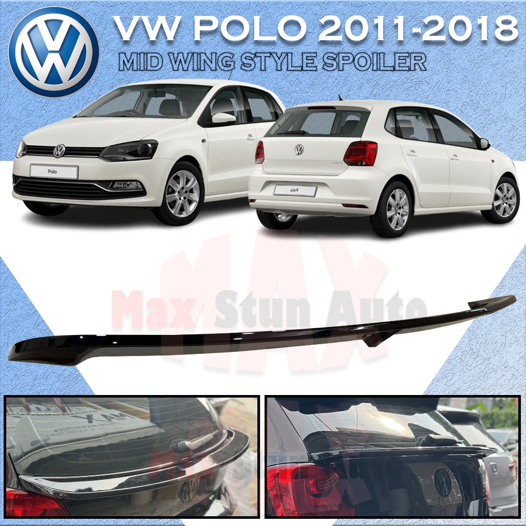 VOLKSWAGEN POLO 2011-2018 MID WING SPOILER SENTER SPOILER REAR ROOF ...