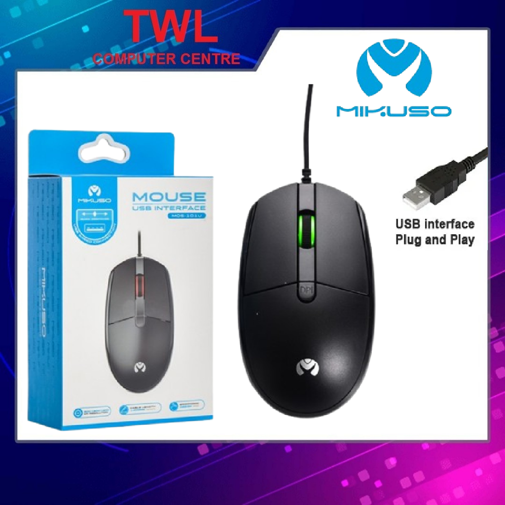 MIKUSO MOS-W101 MOUSE USB (1Y Warranty) | Shopee Malaysia