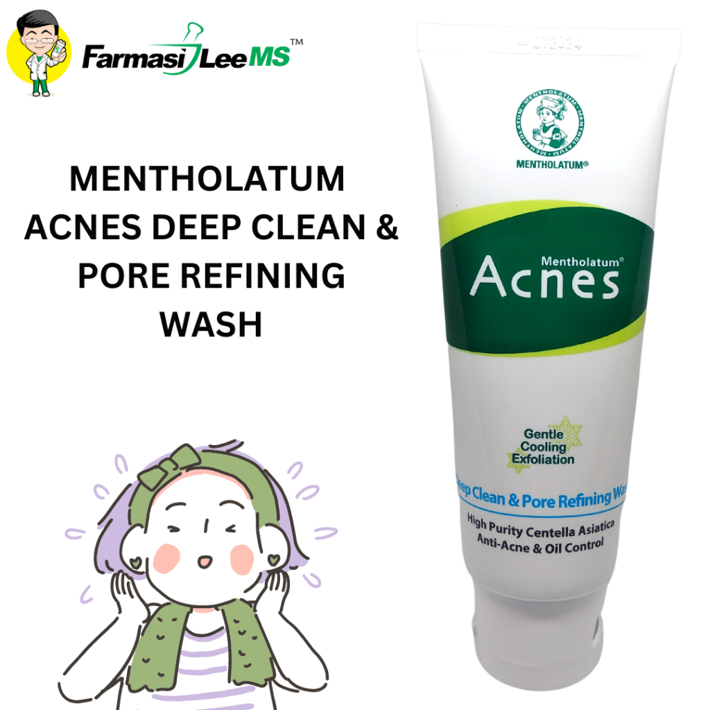 Mentholatum Acnes Deep Clean & Pore Refining Wash 100g (Exp 09/2025 ...