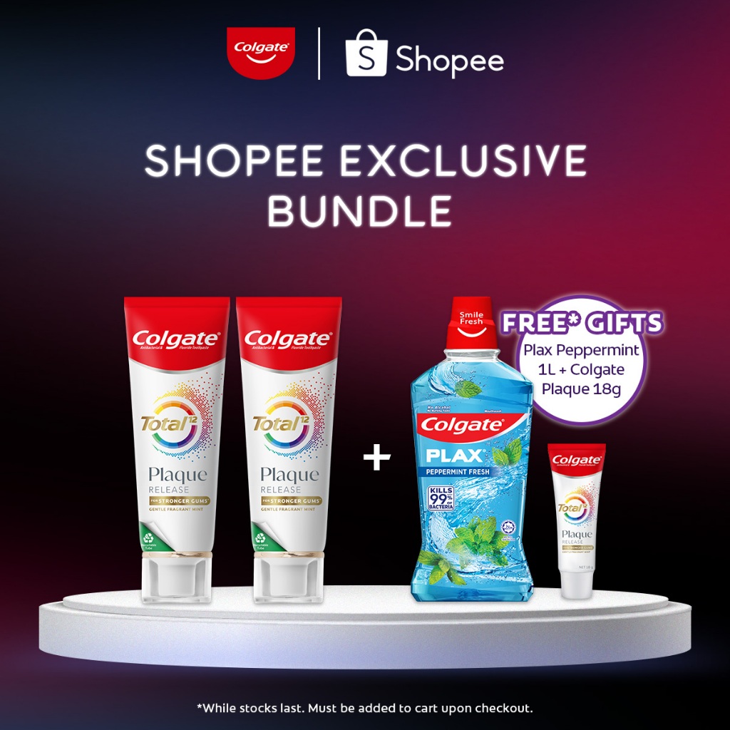 [16 Oct Only] Colgate Total Plaque Release GFM Toothpaste 95g + Plax ...