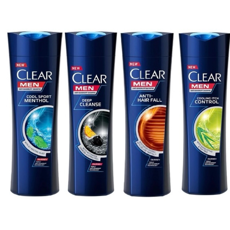 Clear Shampoo 165ml （Cooling Itch,Cool Sport,Deep Cleanse,Anti-HairFall ...
