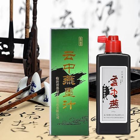 Chinese Calligraphy Ink Yun Zhong Yan Black Liquid Ink Sumi Ink for ...