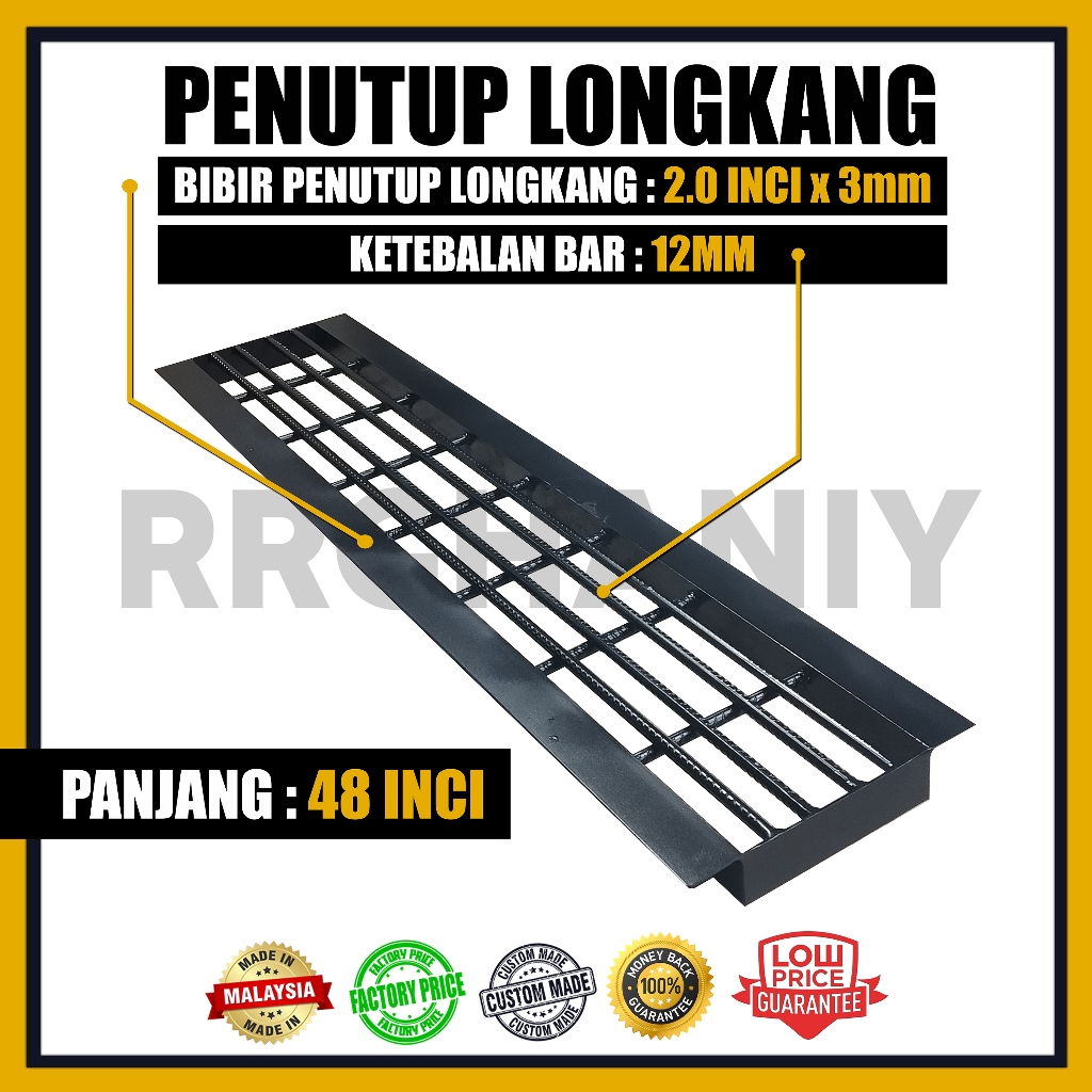 Drain Cover (Heavy Duty) Penutup Longkang Besi Longkang U Support 4 ...