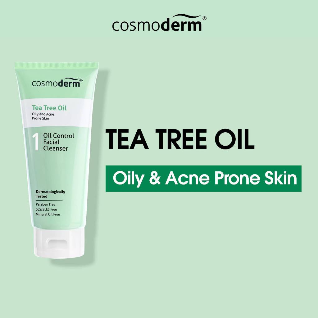 COSMODERM TEA TREE OIL (oil control facial cleanser) 125ml | Shopee ...