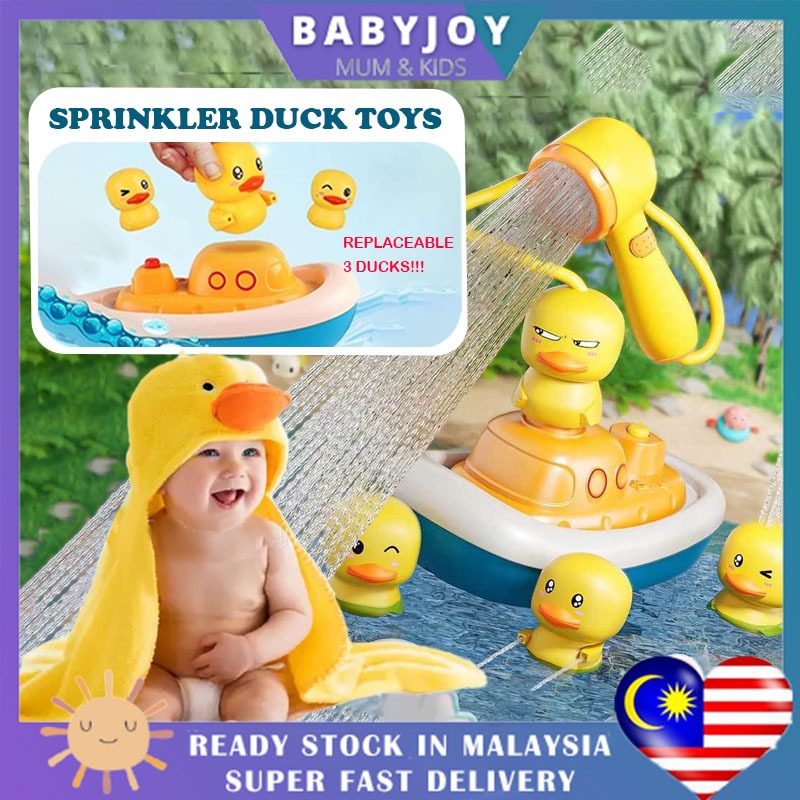 BABYJOY Bath Toys Electric Duck Toys Sprinklers Duck Water Spray Itik ...