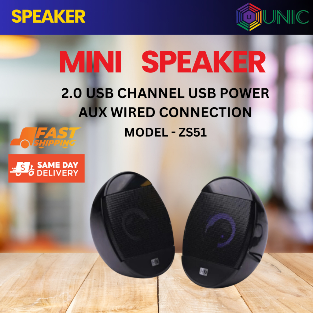 Mini Speaker 2.0 USB Channel for Desktop, Laptop & Others Musical Devices. | Shopee Malaysia