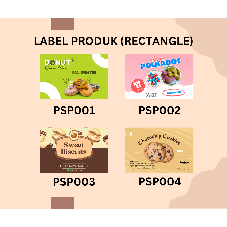 STICKER LABEL PRODUK PETAK 4 CM X 6 CM 100 PCS RM22 | Shopee Malaysia