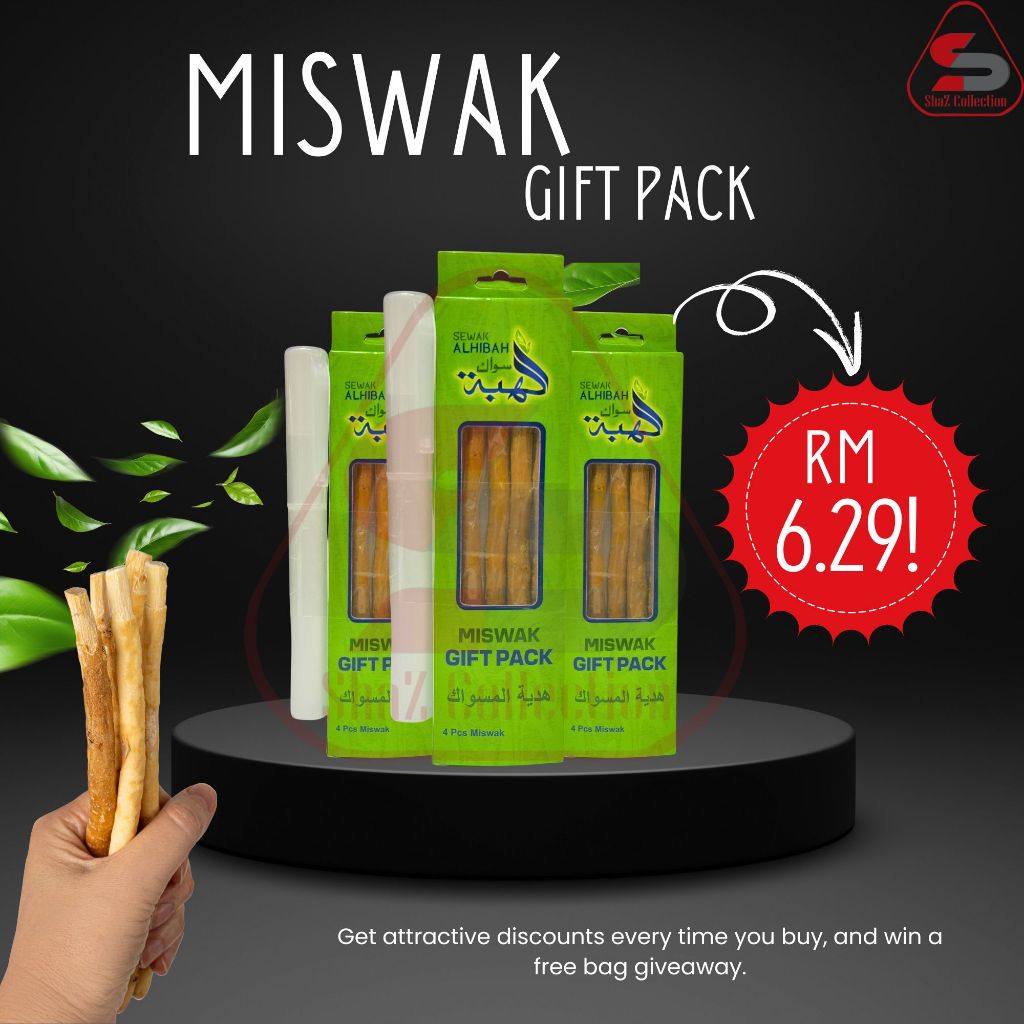 Miswak Al-HIBAH / Kayu Sugi READY STOCK Organic Toothbrush Miswak Gift ...