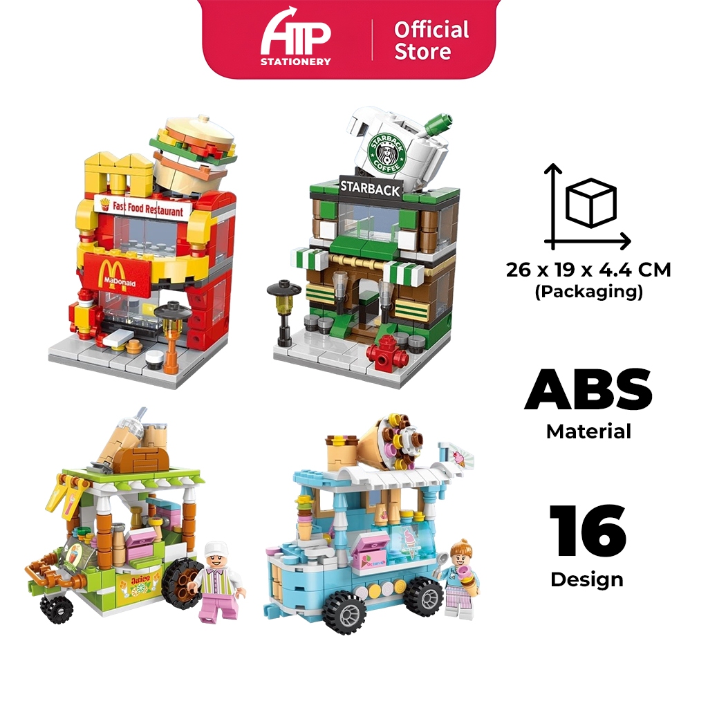 DIY Mini Street View 3D Micro Bricks Nano Building Blocks Kids ...