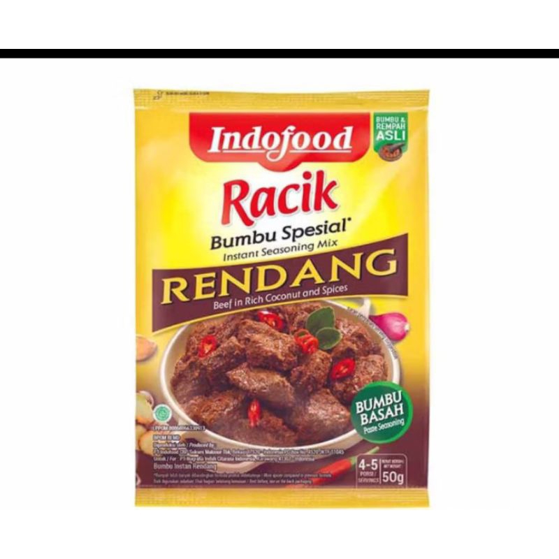 PRODUK INDONESIA HALAL INDOFOOD RACIK BUMBU BASAH RENDANG RAWON SOTO ...