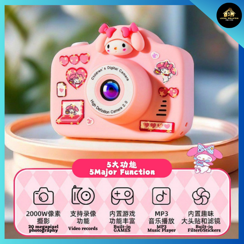Sanrio Kids Camera CCD Mini Cartoon Digital Camera Toys with 32GB TF ...