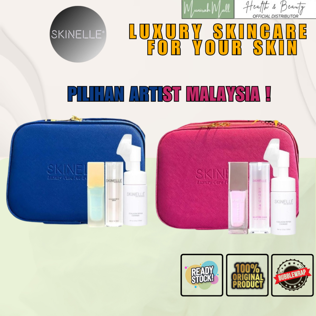 [ OFFICIAL DISTRIBUTOR ] SKINELLE SET JERUNG SET BTS COMBO FOUNDATION ...