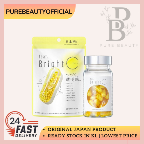 FEAT Bright C Supplement 60 Capsule Vitamin C Slow Time Release E A B Oil JAPAN | Shopee Malaysia