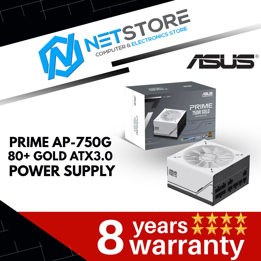 ASUS PRIME AP-750G 750W 80+ GOLD POWER SUPPLY - 90YE00U1-B0NA00 | Shopee Malaysia
