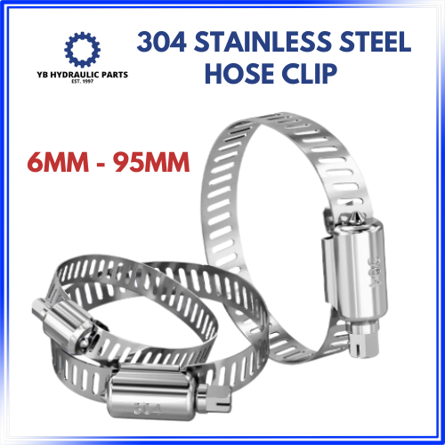304 Stainless Steel Hose Clip Hose Clamp for Fuel Hose Radiator ...