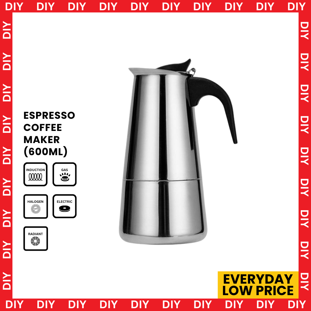 Moka Pot Stove Top, 300 ML (6 Cups) | Shopee Malaysia