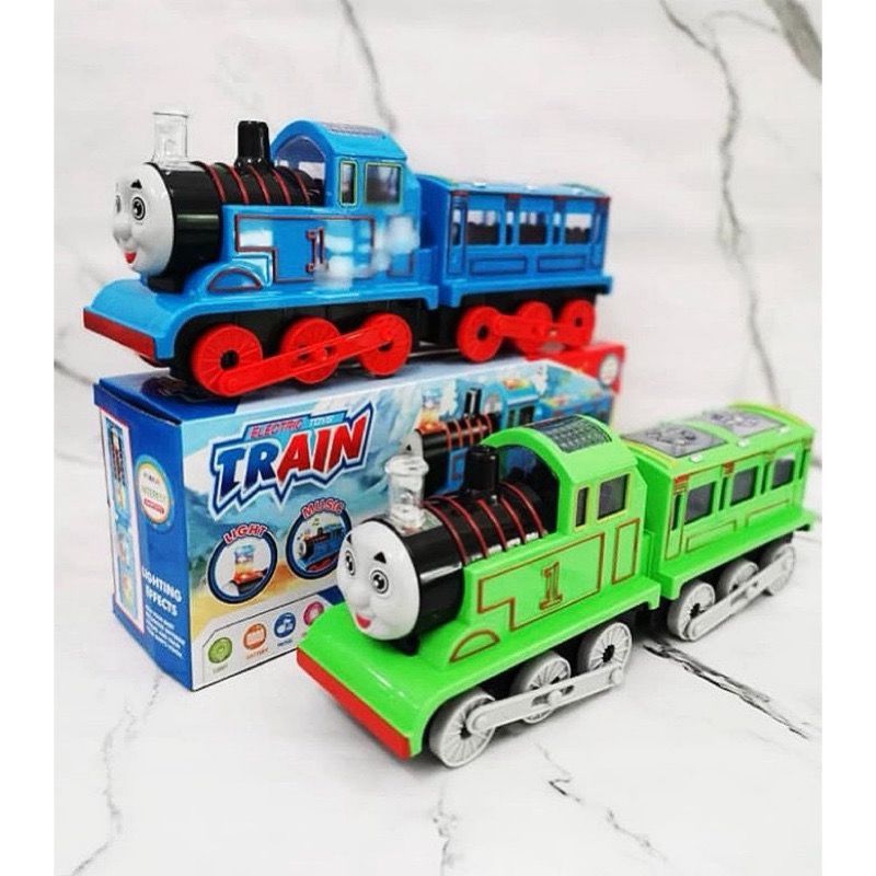 TRAIN toys with Music & Light Bump n Go Cartoon Train Mainan Kereta Api | Shopee Malaysia