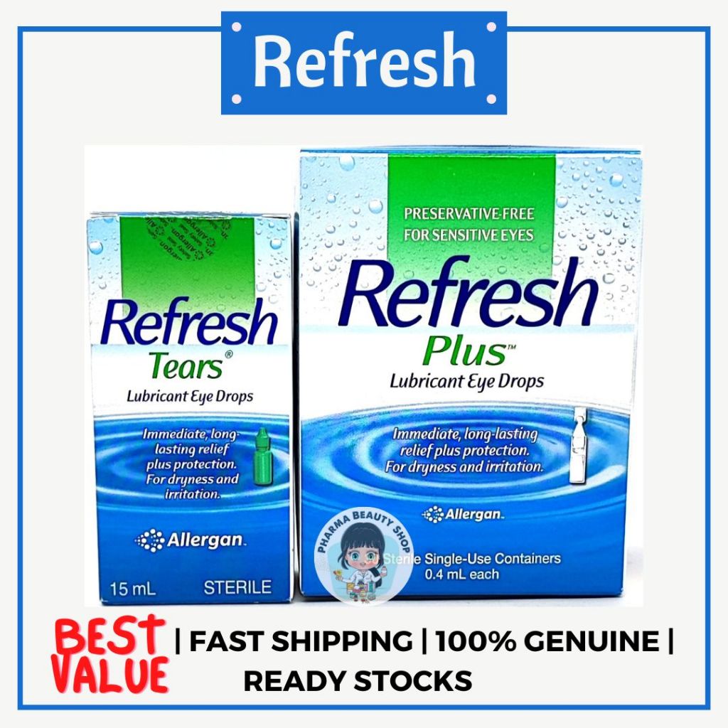Refresh Plus Lubricant Eye Drops (30 x 0.4ml)/ Refresh Tears Lubricant ...