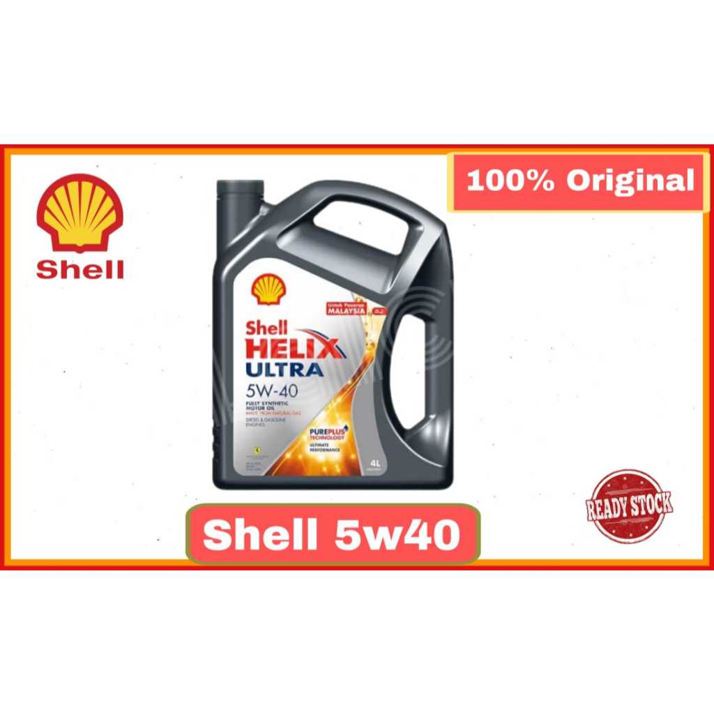 SHELL Helix Ultra 5W40 SP Fully Synthetic Engine Oil (4 Liter) For Proton, Toyota, Perodua ...