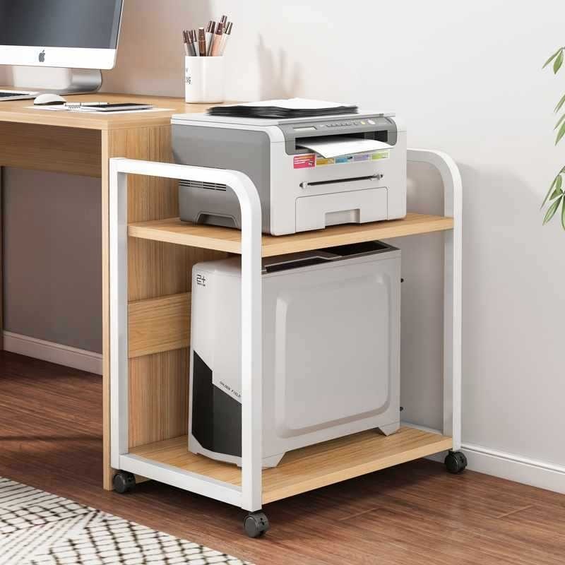 💥Mobile printer rack with wheel storage rack computer host floor ...