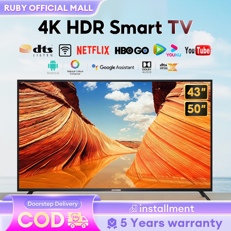 Android TV 43 Inch Smart TV 4K LED TV Flat Panel TV 50 inch Television ...