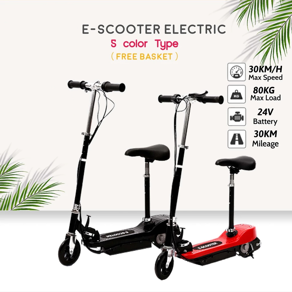 Skuter Elektrik scooter 24v E-bike elektrik skuter lipat dewasa murah E ...