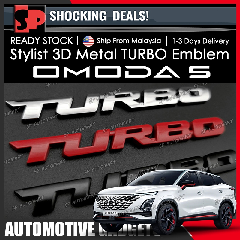 Omoda 5 Stylist 3D Metal TURBO Emblem Car Emblem | Shopee Malaysia