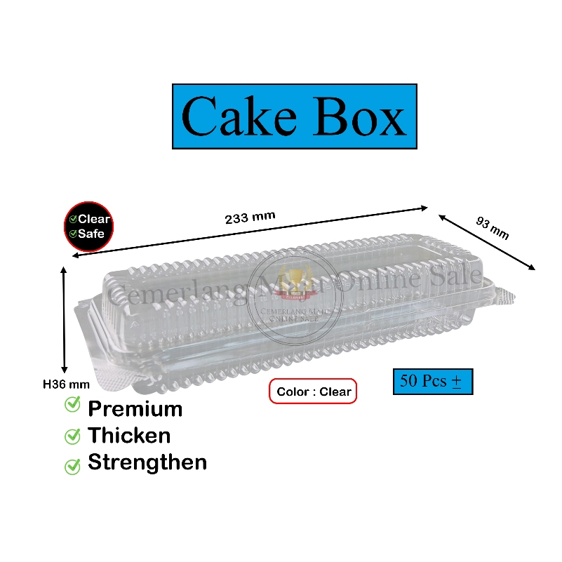 Disposable Plastic Cake Box, Bekas untuk Kuih lapis/kek lapis,Cake Box with Lock MTP CS-28L ...