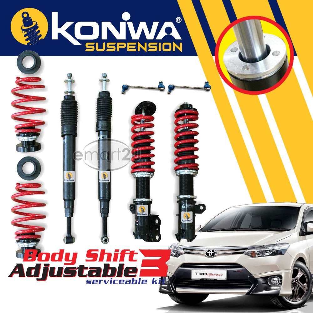 KONIWA ADJUSTABLE Toyota Vios NCP150 Hi-Low Body Shift Serviceable ...