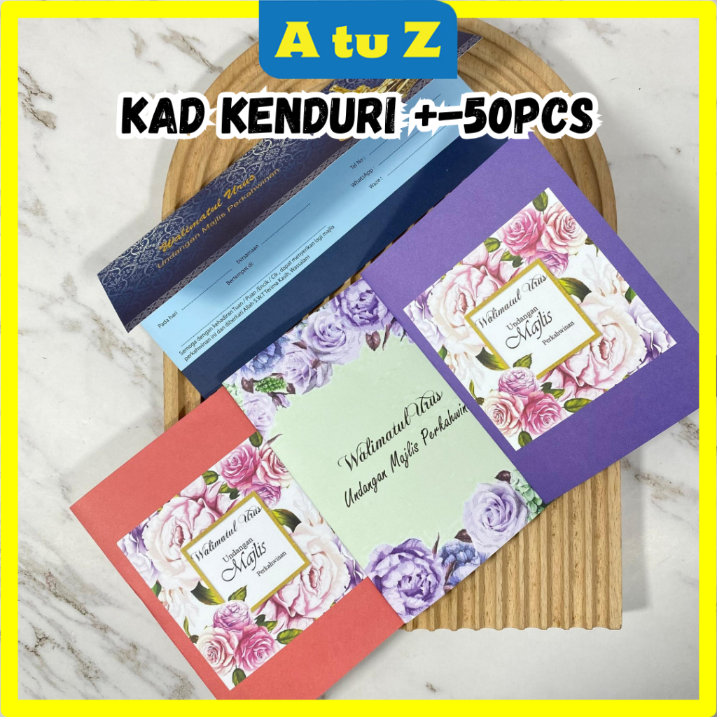 AtuZ GF Kad Kenduri /+-50pcs/Kad Kahwin / Kad Jemputan / Invitation ...