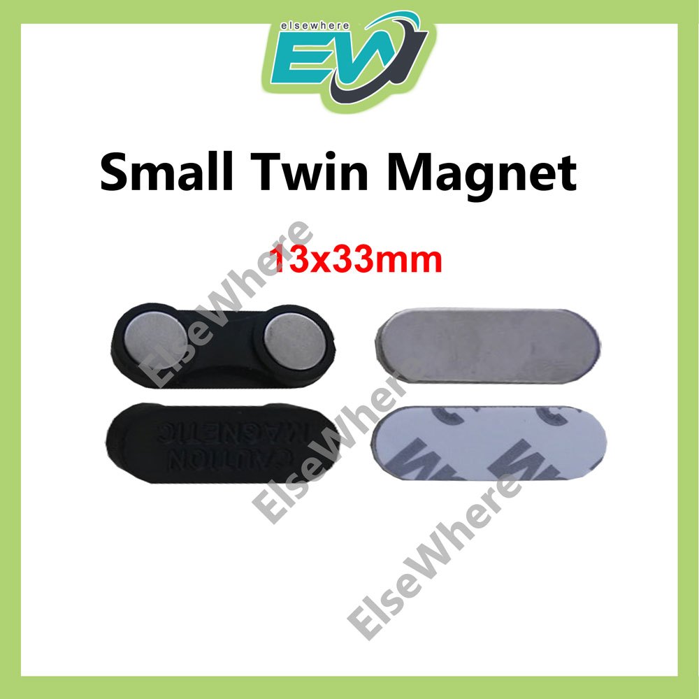 Magnet Nametag kecil (3.3cm x 1.3cm) small magnet for nametag namebadge ...