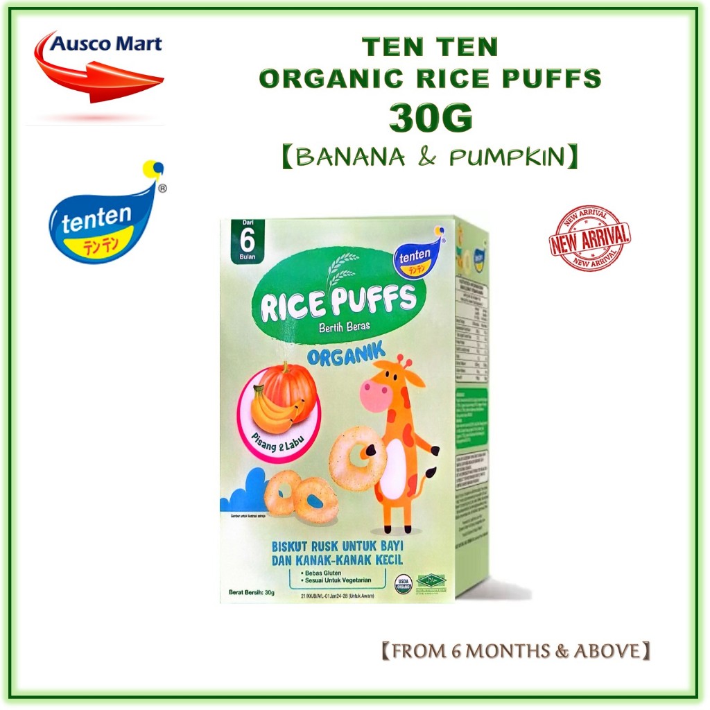 TEN TEN RICE PUFFS ORGANIC 30G | Shopee Malaysia