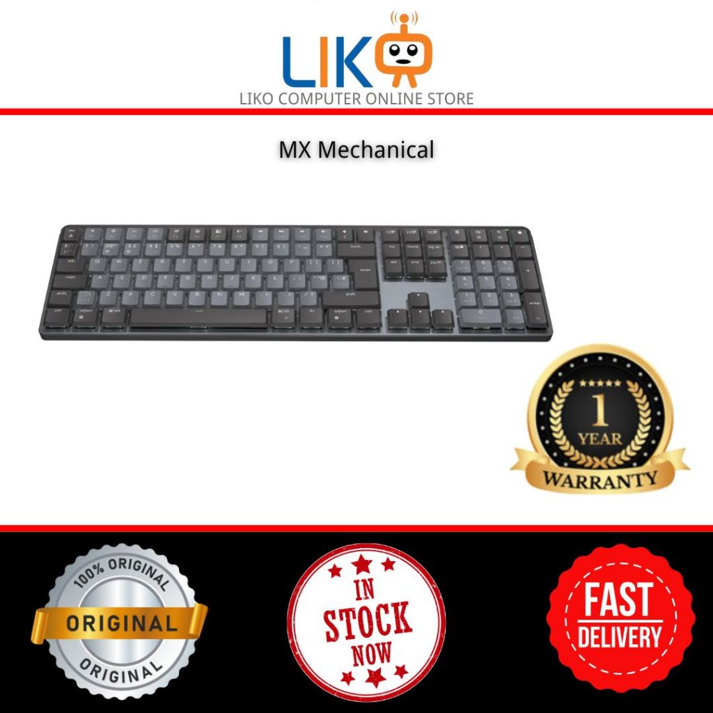 Logitech MX Mechanical Wireless Illuminated Performance Keyboard ...