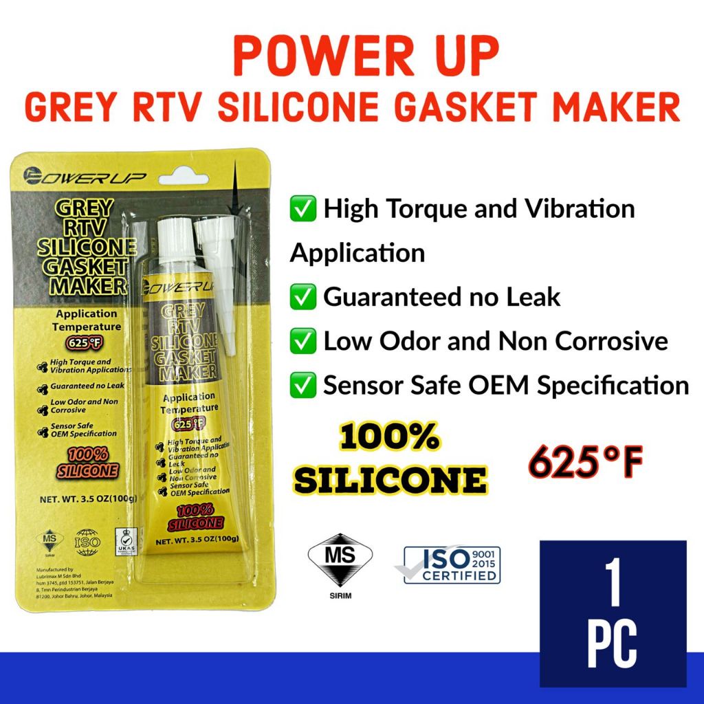 【100% ORIGINAL】POWER UP GREY RTV GAM GASKET SILIKON 100% SUHU TINGGI ...