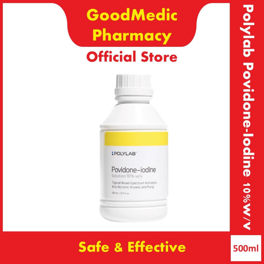 PolyLab Povidone-Iodine Solution 10% w/v (500ml) | Shopee Malaysia